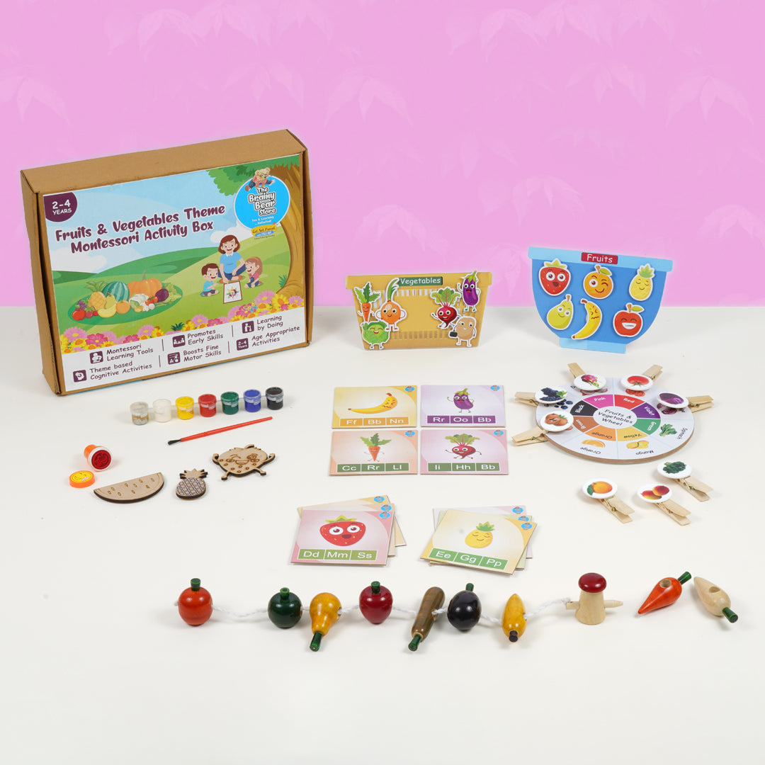 Buy Online Fruits And Vegetables Montessori Activity Box 2+ Years for ...