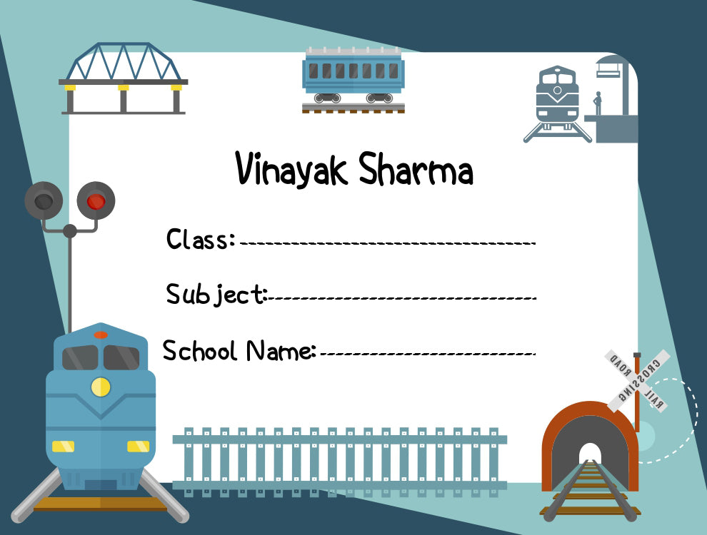 School Notebook Labels - Shunting Engine – The Brainy Bear Store